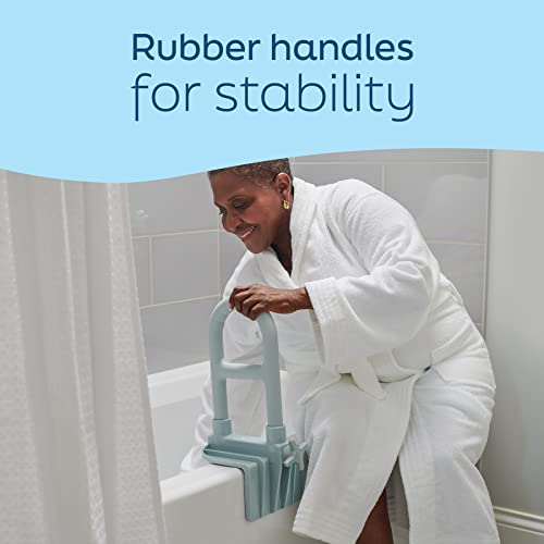Medline Bathtub Grab Bar w/ Microban β Bathroom Wall Support Handle, Non-Slip Shower Bar, for Elderly, Seniors & Handicapped β 250 Lbs. Capacity