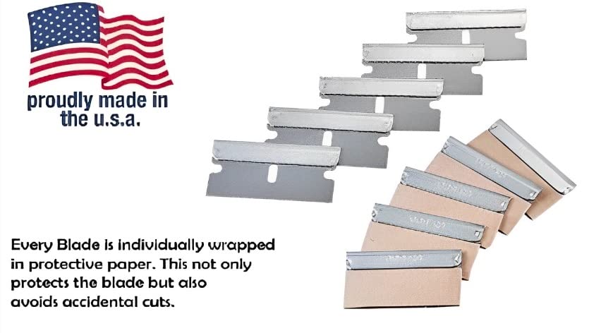 FitAll - 5 Pack Razor Blades-Replacement Razor Blades Single Edge, (5 pack Single Edge Razor Blades) Made in USA