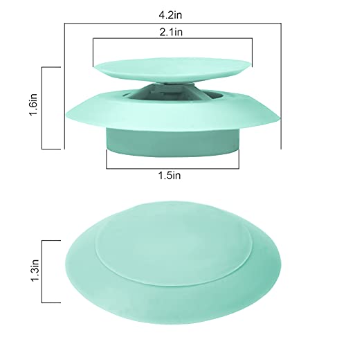 JdikGdik 5 Packs Sink Stopper Silicone Bathtub Stopper,Kitchen Sink Drain Strainer,Bathroom Drain Plug Drain Stopper,Shower Drain Sink Cover with Hair Strainer, Laundry Sink Drain Stopper (5 Colors)