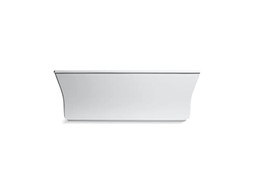 KOHLER K-6367-0 Stargaze 72-Inch x 36-Inch Freestanding bath with fluted shroud and center drain, White