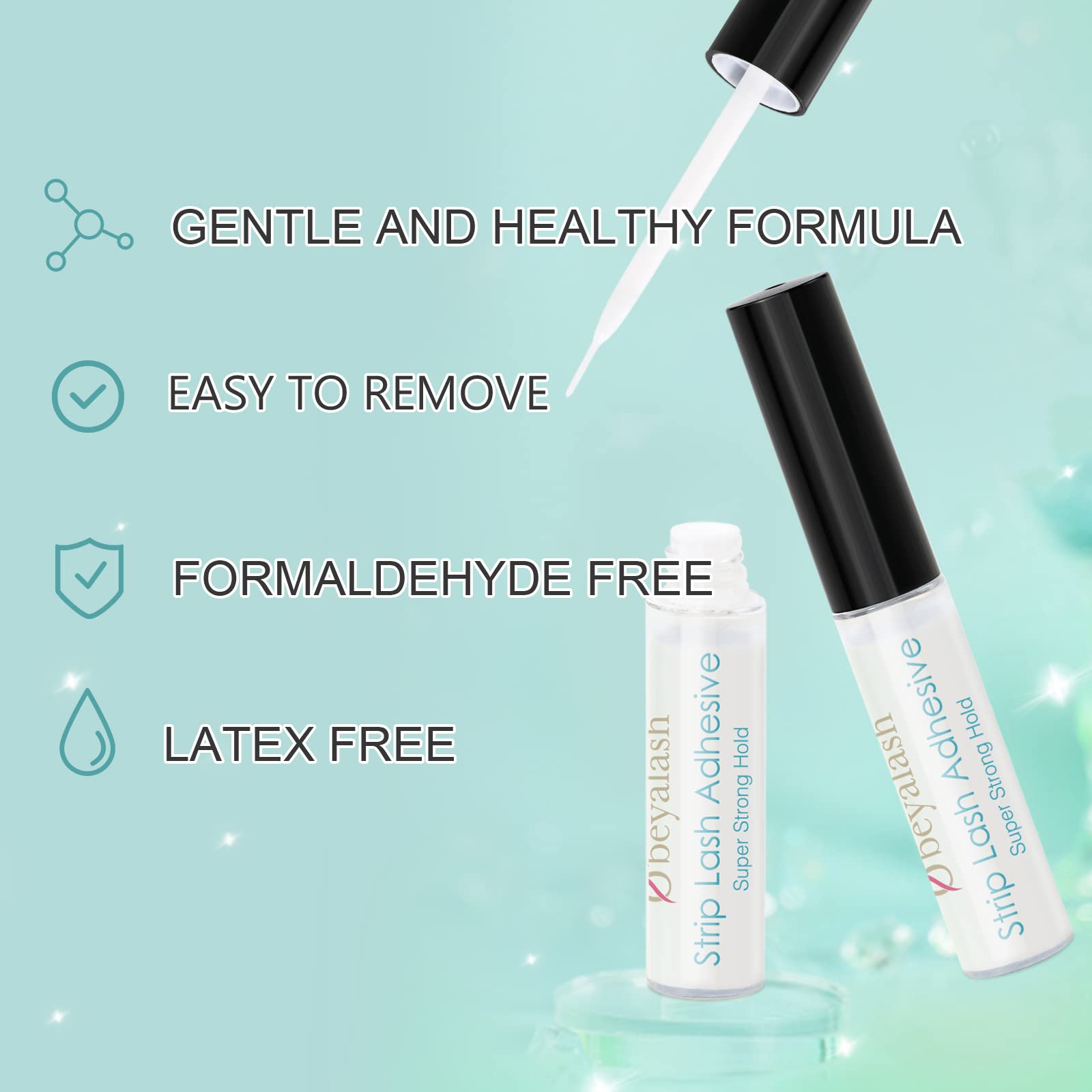 Lash Glue for False Lashes Eye Lash Glue False Eyelash Glue Lash Adhesive Strip Lash Adhesive Latex-Free Eyelash Adhesive White Lash Glue 5ml by Obeyalash