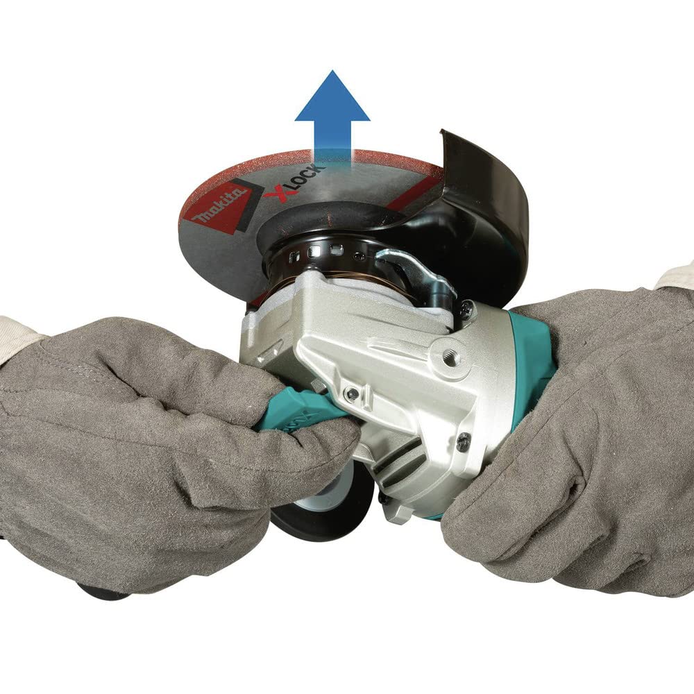Makita XAG26Z 18V LXT® Lithium-Ion Brushless Cordless 4-1/2” / 5" Paddle Switch X-LOCK Angle Grinder, with AFT®, Tool Only