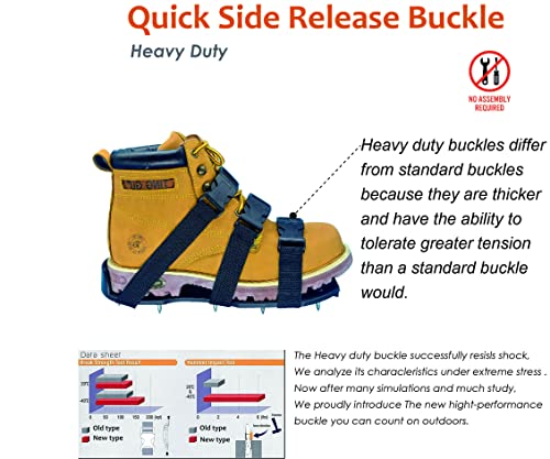 Osaava 47952 Gunite Spiked Shoes for Epoxy Floor Coating Installation 3/4” Short, Spikes Perfect for Applying Epoxy Garage Floors Shoes, Adjustable 6 Straps Full Assembled Sturdy (1 Pair)