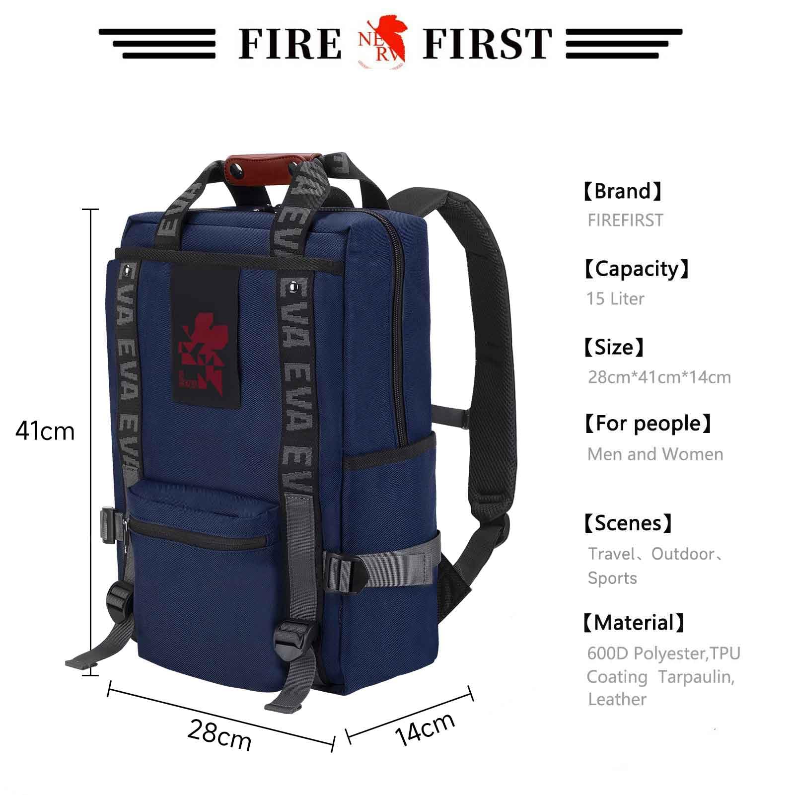 FIREFIRST Evangelion Backpack for Men Women 15.6β Laptop Backpacks Travel Leisure Backpack