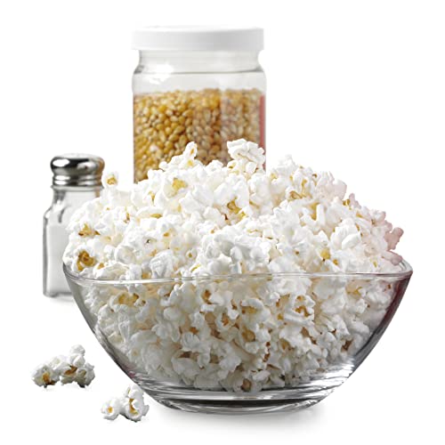 Nostalgia Popcorn Maker, 16-Cup Healthy Hot Air Popcorn Machine, Oil Free, Kernel Measuring Cup and Butter Melting Tray, Aqua