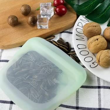 Silicone Food Storage Bag 4size Bundle (4size bundle, Green) (BP-003)