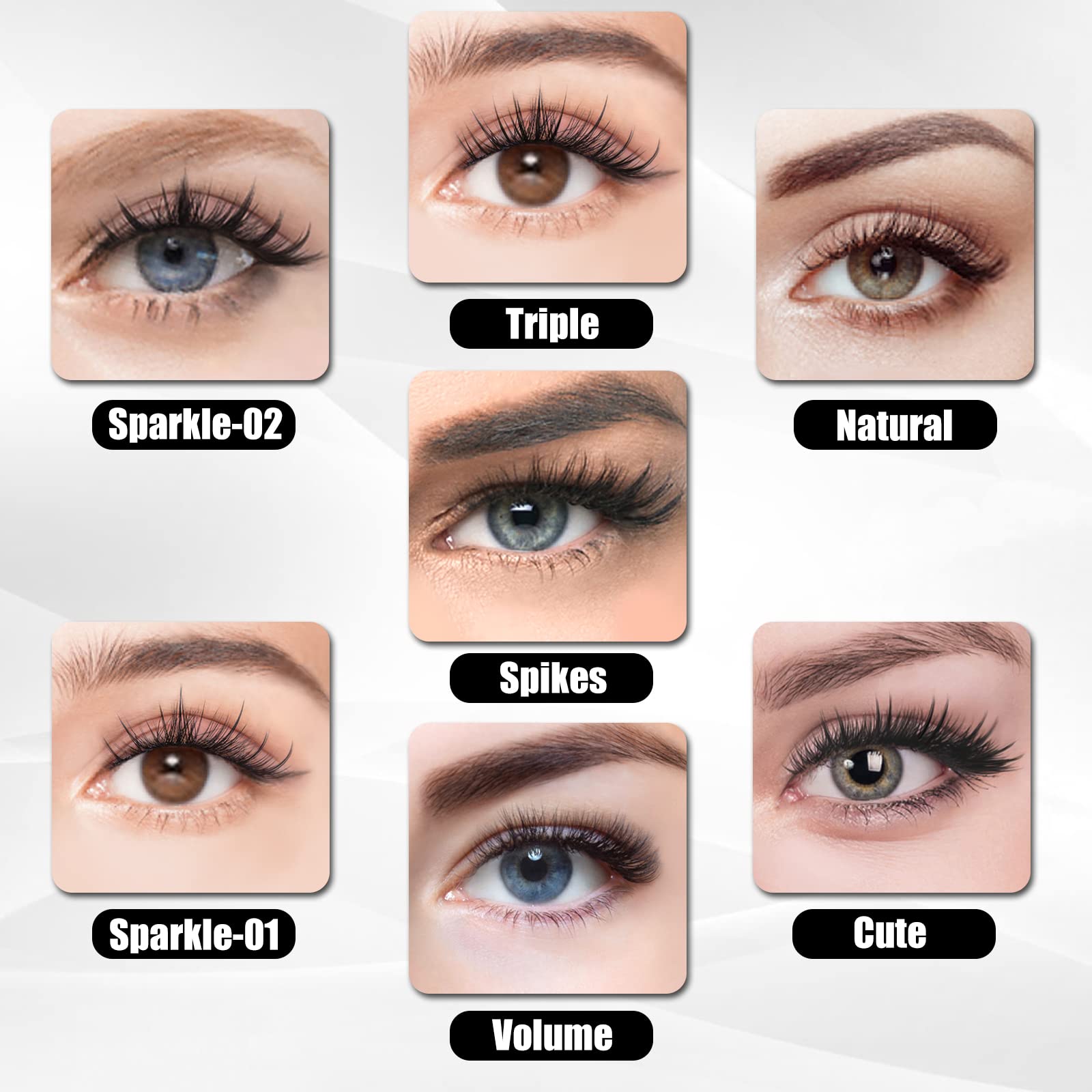 Lash Clusters IKVVOM 60 Pcs DIY Lash Extension Cluster Lashes 10-16mm C curl, Individual Lashes Cluster Lashes False Eyelashes Natural Look Volume Fluffy Wispy LashesF (Volume Mix)