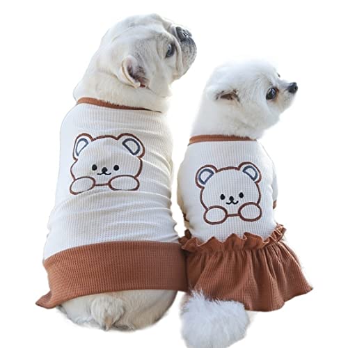 NUAAJE Dog Dress for Small Dogs Girl Pet Clothes, Soft Breathable Puppy Cats Outfits Apparel Birthday Dog Dresses for Chihuahua Yorkies(XS-XXL) (Color : A+B(2 pcs), Size : XX-Large)
