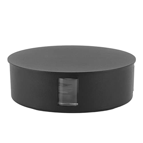 LED Modern Wall Light, Round Design 4 Side Beam Light, 12W High Brightness Soft 4 Side Light Waterproof Wall Light, Made of Aluminium for Kitchen Bathroom Dining Room ( Color : Black )