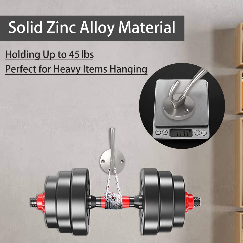 ZUONAI Coat Hooks 8 Pack Bathroom Hooks for Wall Robe Hook Decorative Metal Clothes Hooks for Hanging Coats and Hat Hooks Towel Hooks for Bathrooms