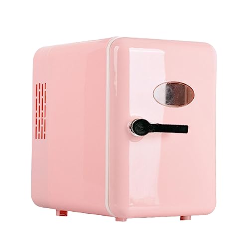 Gazechimp Mini Fridge Personal Refrigerator 6L Beverage Fridge Small Compact Refrigerator USB Fridge for Lunch Cosmetics Home Travel, Pink