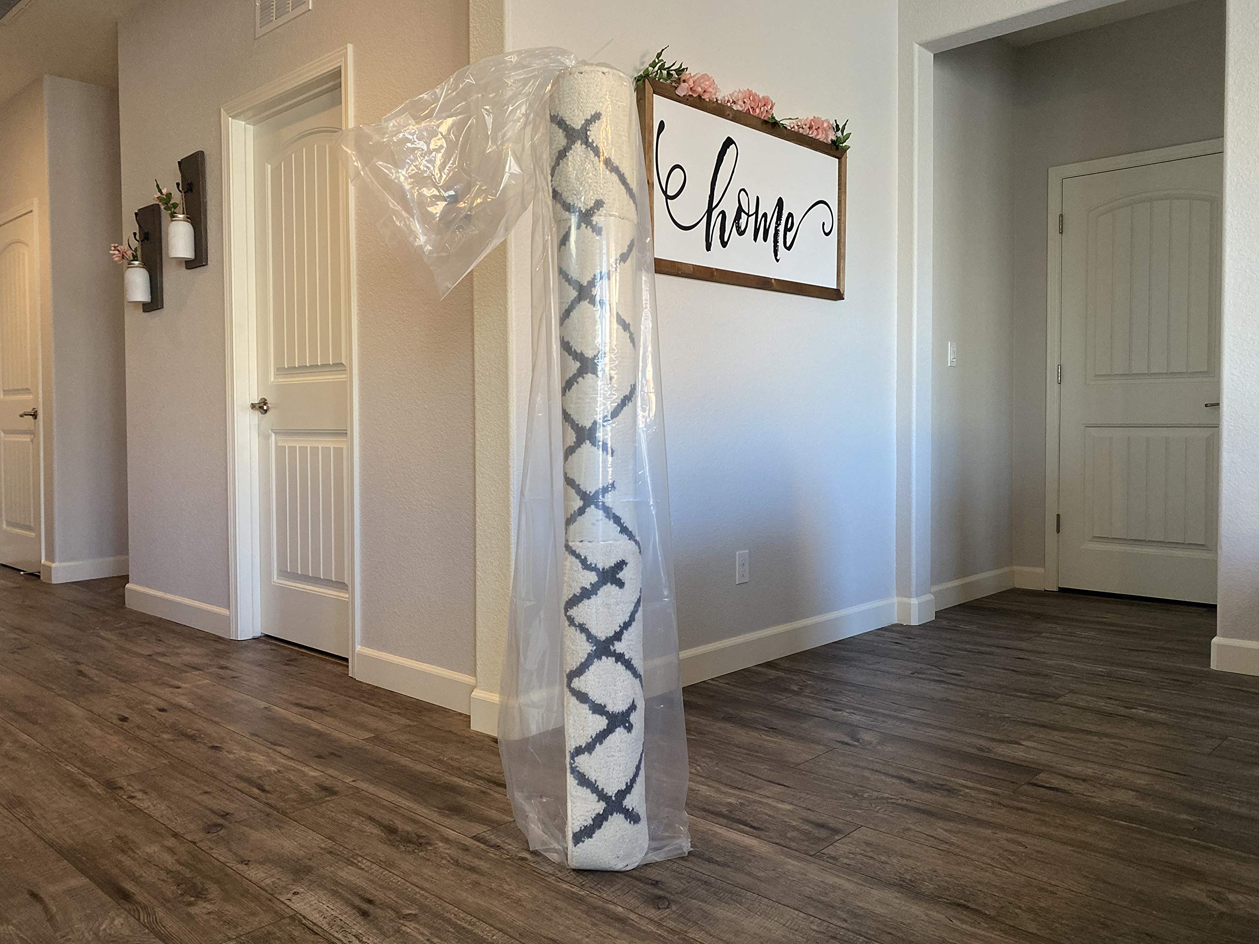 Rug Storage Bag and Zip Tie - WITH Vent Holes - Heavy Duty - Giant Size Fits Rugs up to 9'x12' - Protects Rolled Rugs for Moving or Storage