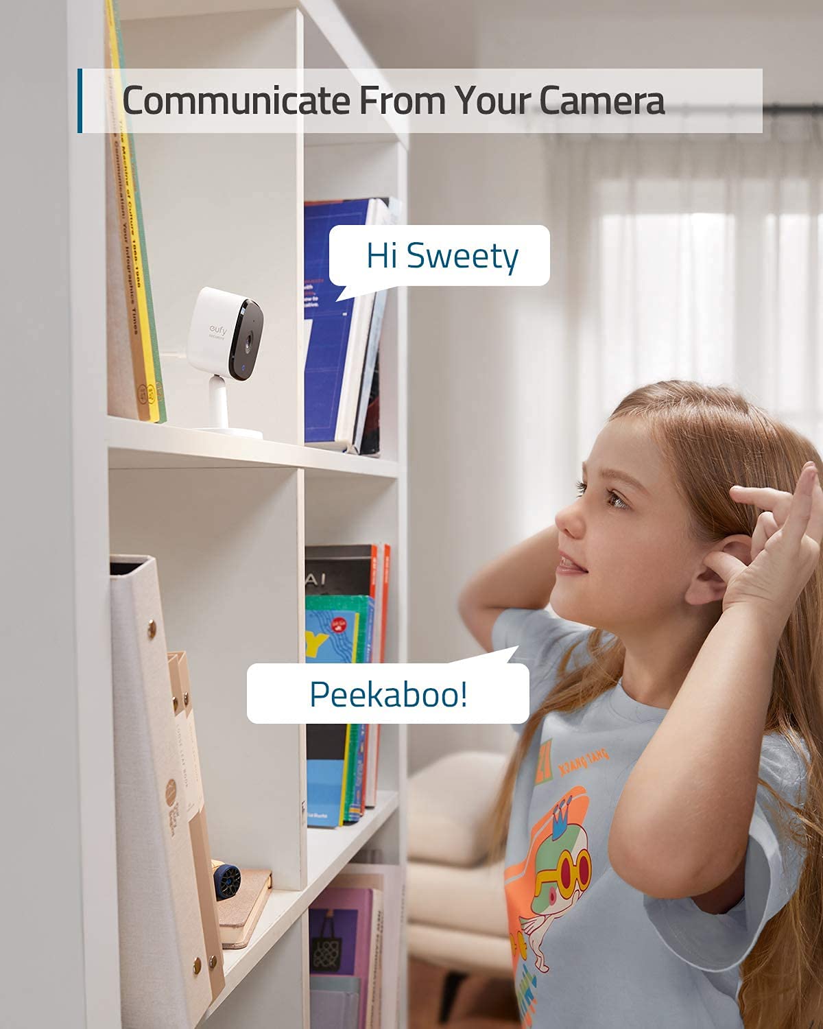 eufy Security Solo IndoorCam C24, 2K Security Indoor Camera, Plug-in Camera with 32GB microSD Card, Wi-Fi, Human and Pet AI, Voice Assistant Compatibility, Night Vision, Homebase not Compatible