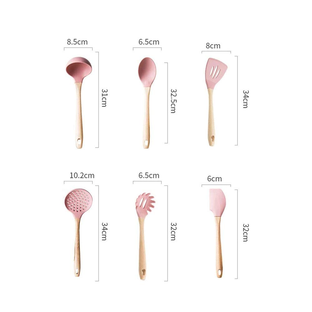 GGEBF Silicone Kitchenware Non-stick Cookware Cooking Tool Spatula Shovel Spoon Soup Kitchen Utensils Set