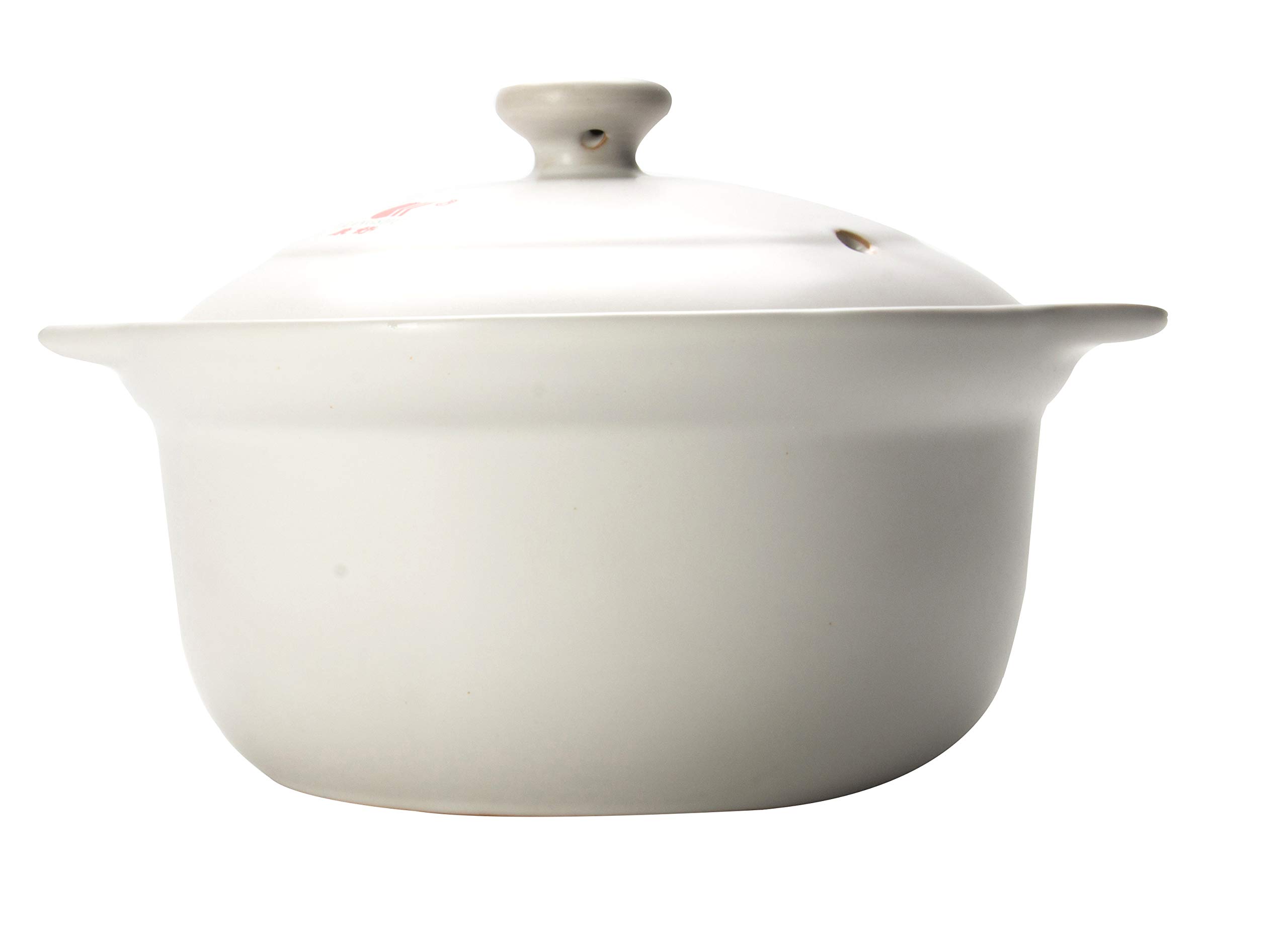 Uniware® Heavy Duty Heat Proof Ceramic Pot, White, (1.25 Liter (7.5"D X 3.5"H / (19cm D x 9cm H))