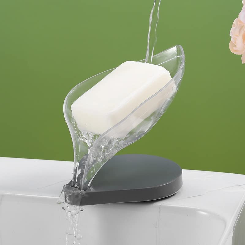 HALOU Soap Dish Drain Soap Rack Bathroom Accessories Suction Cup Soap Dish Tray Soap Dish for Soap Container