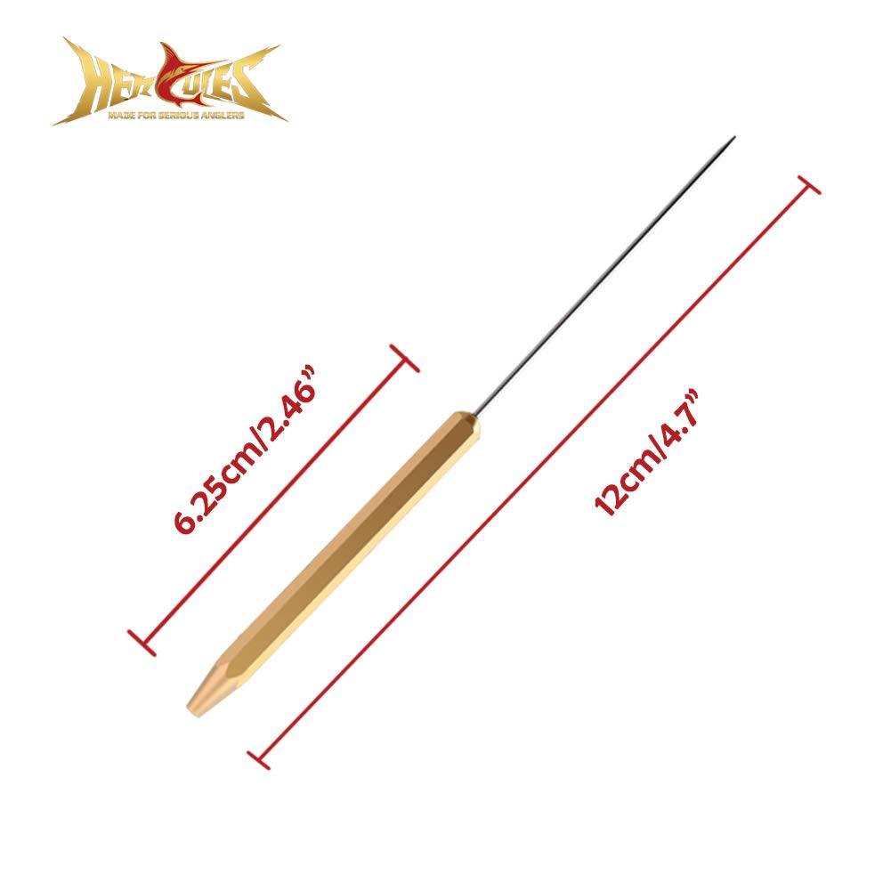 HERCULES Fly Tying Tools, Fly Tying Kit with Bobbin Thread Holder, Wire Threader, Knot Whip Finisher, Hackle Plier, Bodkin, Fly Fishing Lure Making Accessories (1pcs Bodkin)