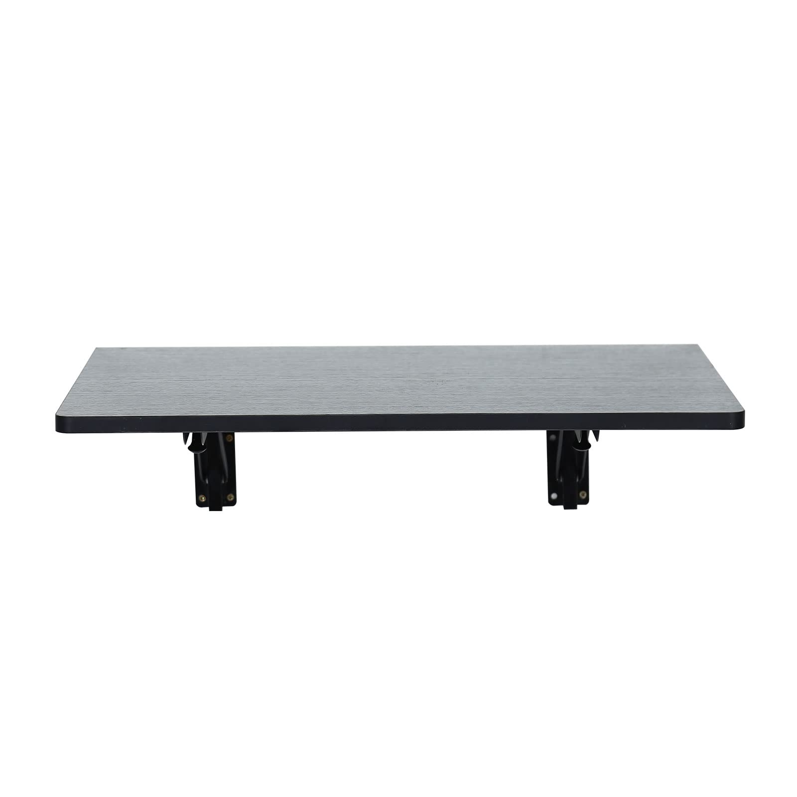 Zytty Folding Wall Desk, Wall Desk Fold Down Wall Mounted Desk for Small Space, Floating Desk (Black, Medium)