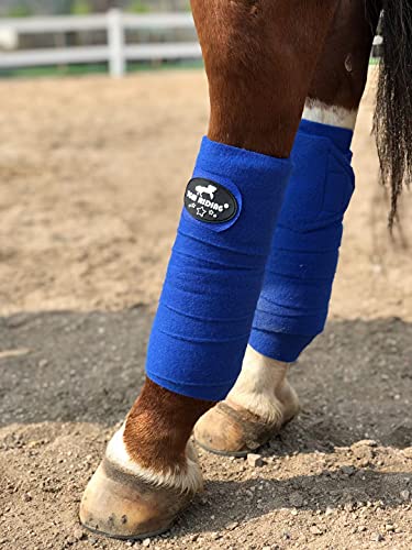 TGW RIDING Horse Polo Leg Wraps, 4-Pack (Royal Blue)(4.73inchesX118inches)