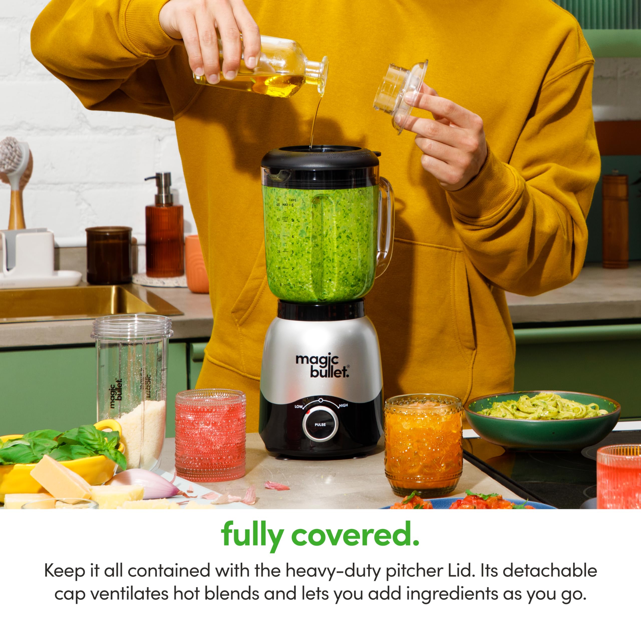 magic bullet Combo Blender, 48oz Pitcher, Blending Cup, Simple Speed Dial – MBF50200
