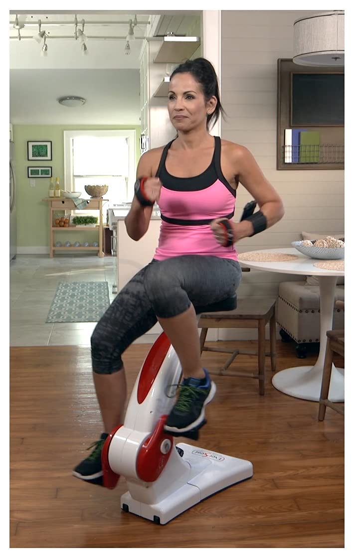 ExerSeat - Compact Hands Free Stationary Exercise Bike is Easy and Fun to Use.