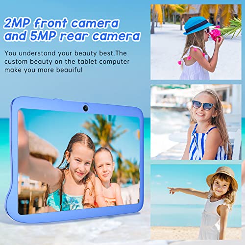 lennis 7 Inch Tablet, Blue 6000mAh HD IPS Screen Reading Tablet Octa Core CPU for Game (Blue)