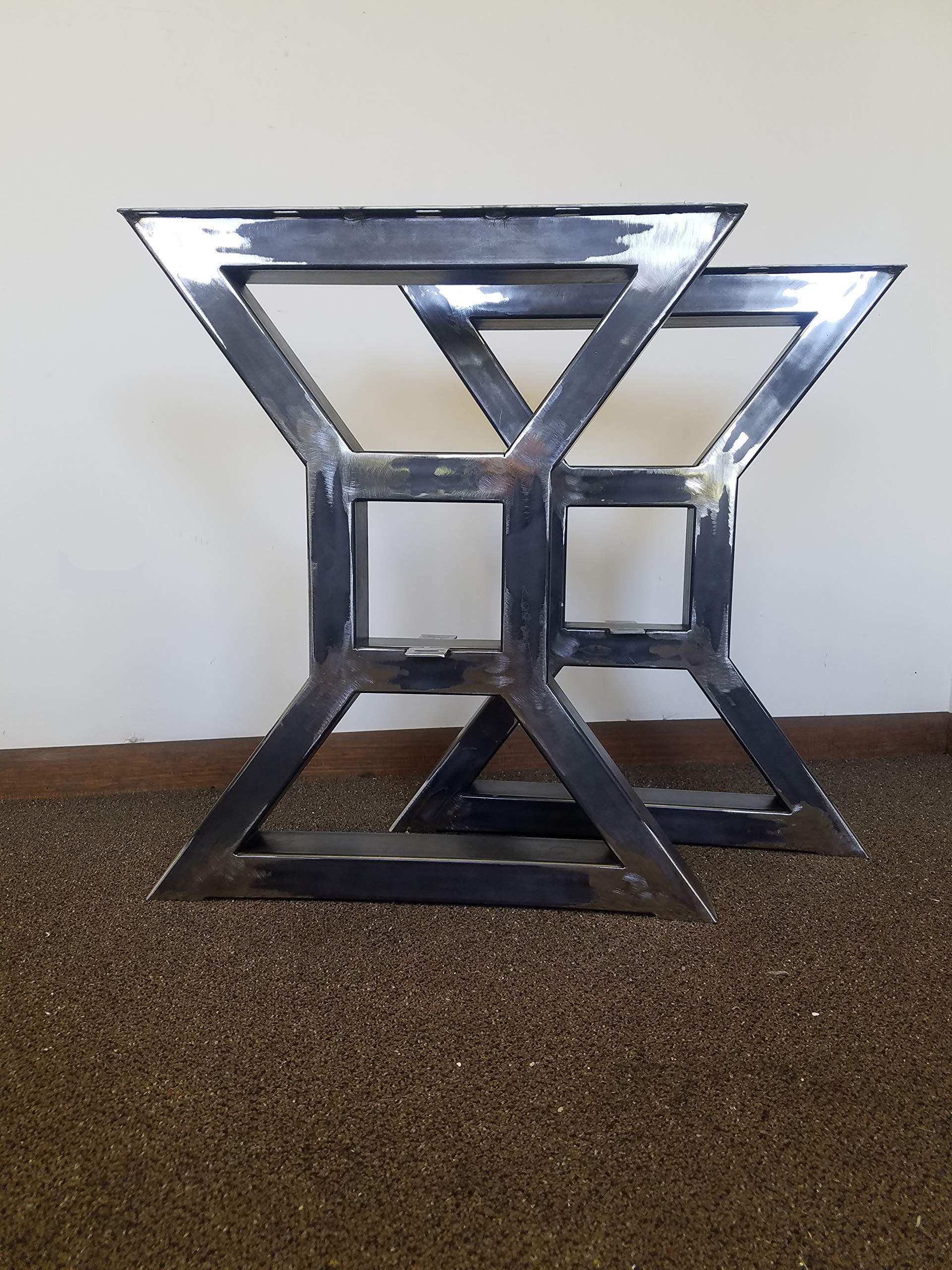 Metal Table Legs, X-Beam Style - Any Size and Color