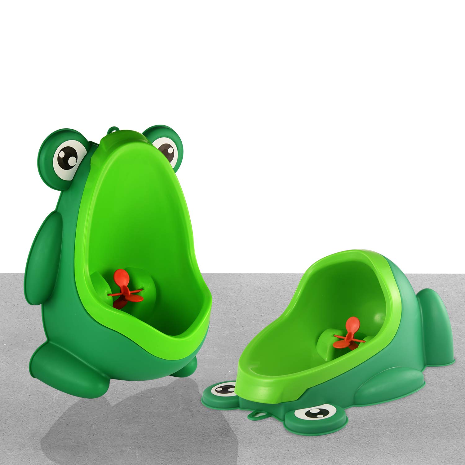 Forg Potty Training Urinal for Boys with Funny Aiming Target, Toddler Boy Toilet Pee Trainer - Green