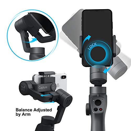 Handheld pan/tilt stabilizer for Smartphone Xs, Focus, Focus & Zoom Action Camera pan/tilt (Color : Option 7)