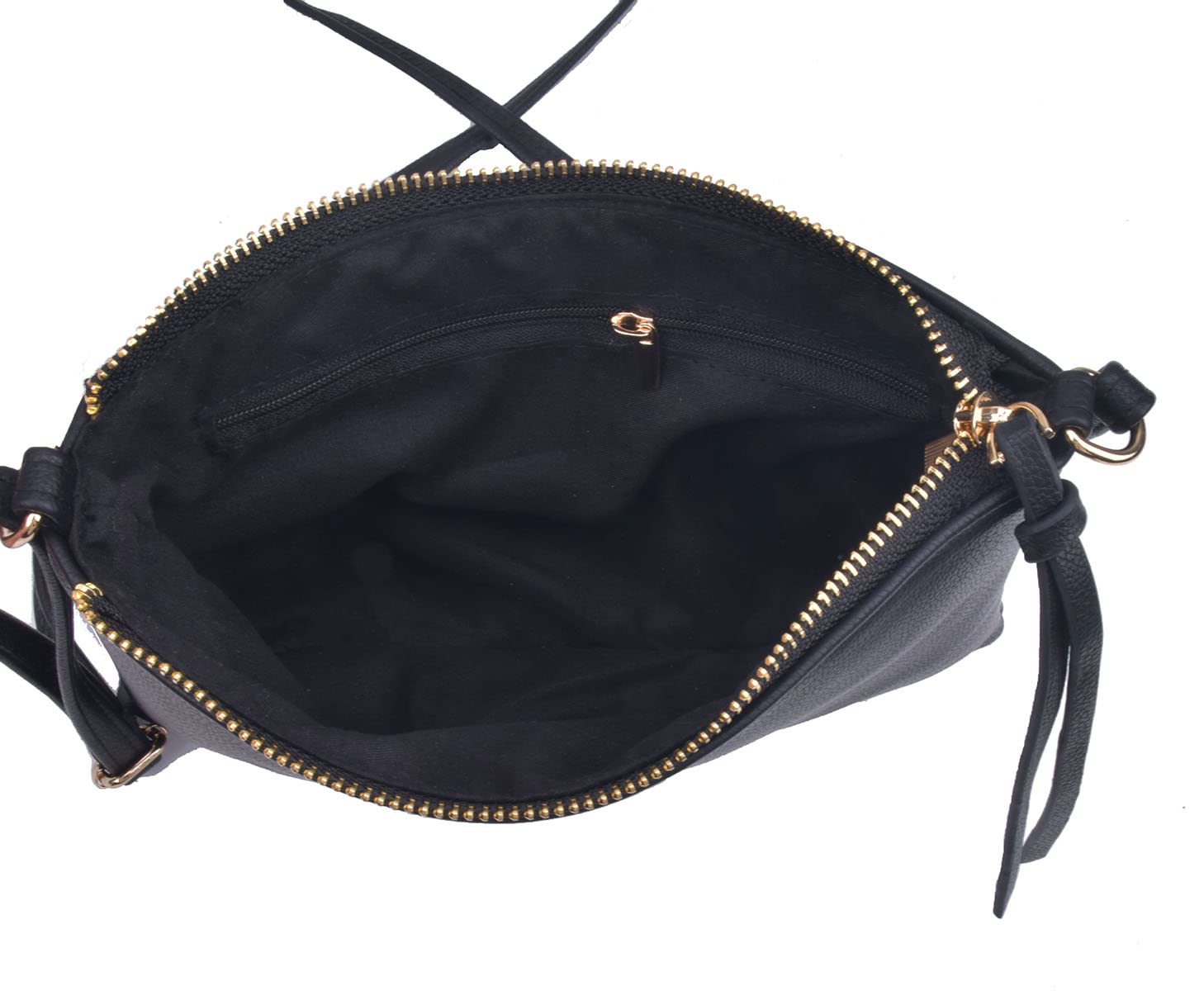 Jiaruo Slim Lightweight PU Leather Small Women Crossbody bag Purses Envelope Messenger bag Handbag (Black 2)