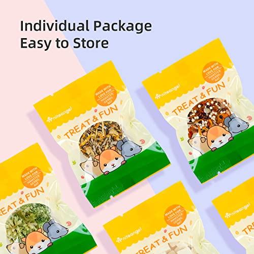 Niteangel Hamster Snack & Treats Toy - Small Animal Natural Treat Mix for Dwarf Syrian Robo Hamsters Gerbils Mice Lemmings Degus or Other Small-Sized Pets (Walnut-Shell Boat)