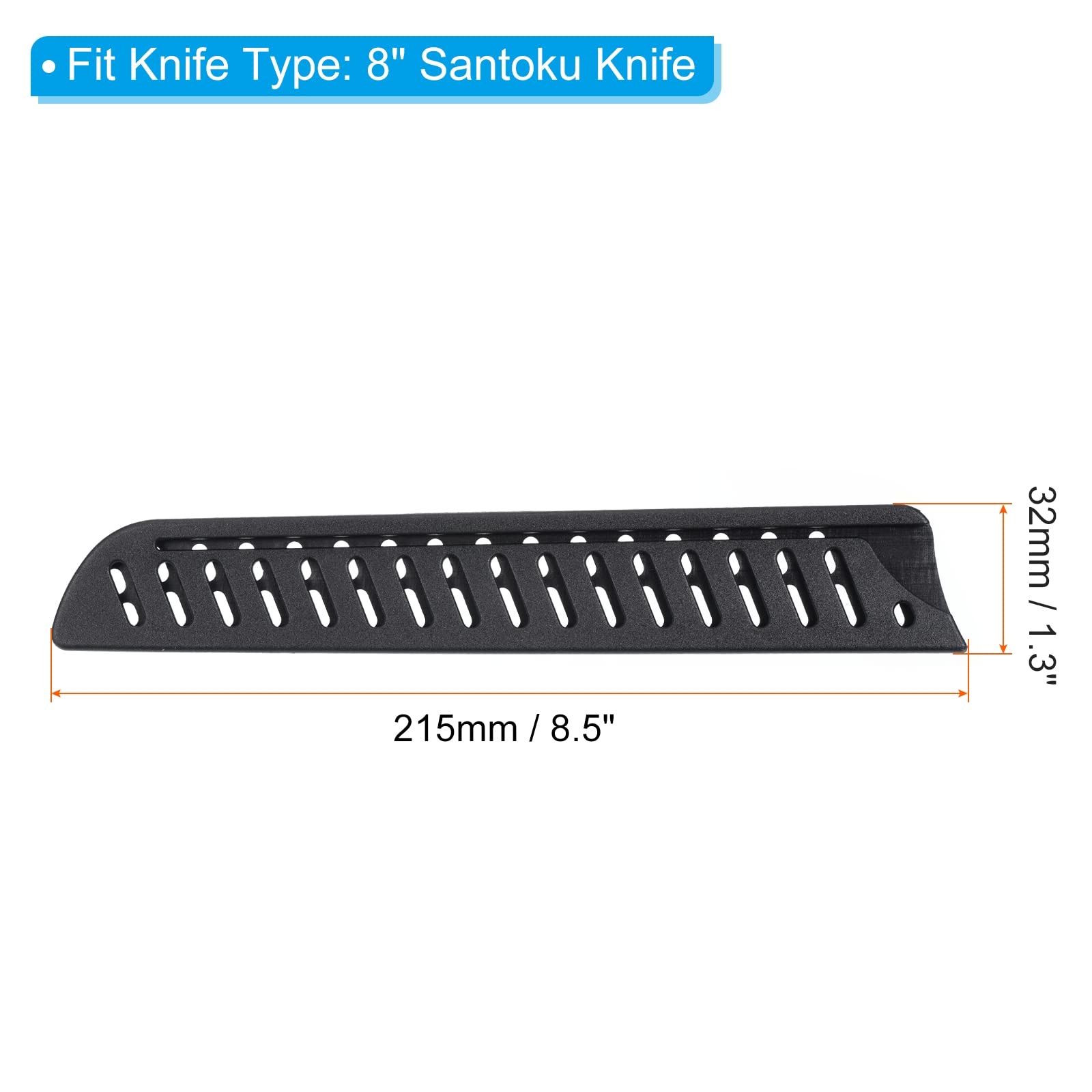 PATIKIL PP Safety Knife Cover Sleeves for 8" Bread Knife, 2 Pack Knives Edge Guard Blade Protector Universal Knife Sheath Portable for Kitchen, Black