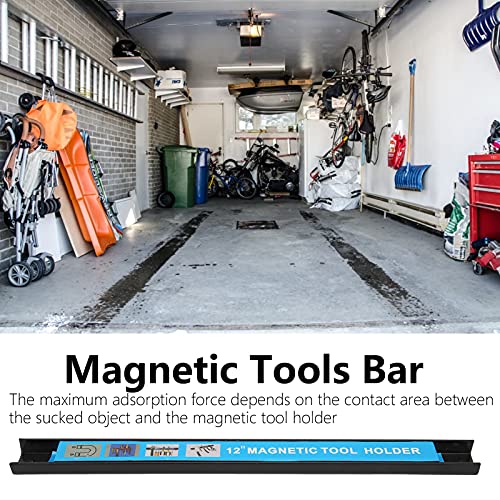 Magnetic Tools Holder, 5KG 12in Utility Rack, Magnetic Wrench Rack, Storage Strip Racks Rail Bar, for Garage Workshop Home
