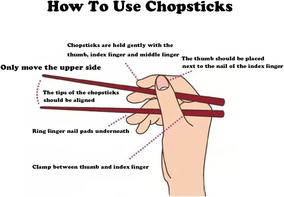 Slivek Natural Bamboo Reusable Chopsticks, 5 Pair Non-Slip Chopsticks Gift Set, Perfect for Sushi Rice Noodles, Chinese Tableware, 9 in / 23 cm
