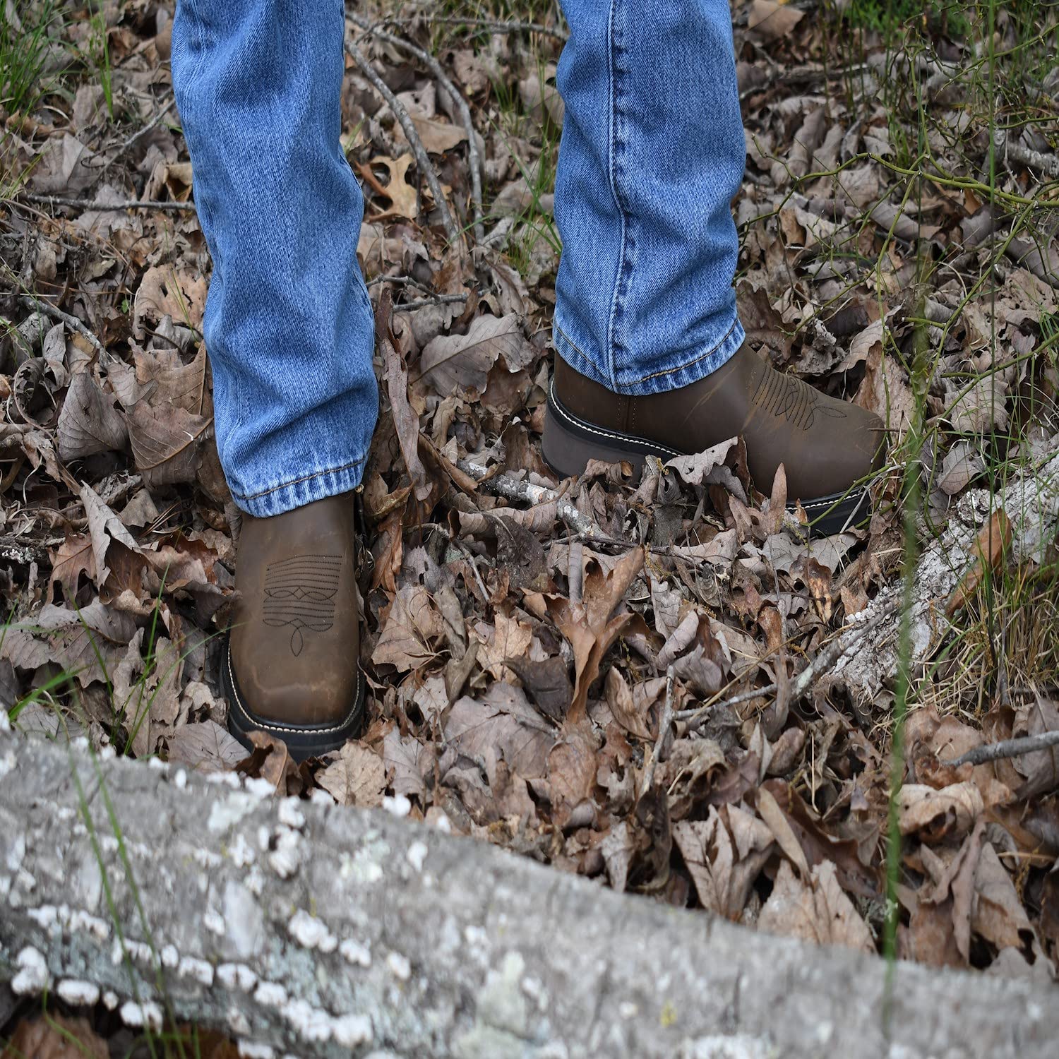 FROGG TOGGS Men's Winchester Pioneer Wellington, Waterproof Leather Square Toe Pull-On Boot Hunting Shoe, Realtree Edge, 9.5