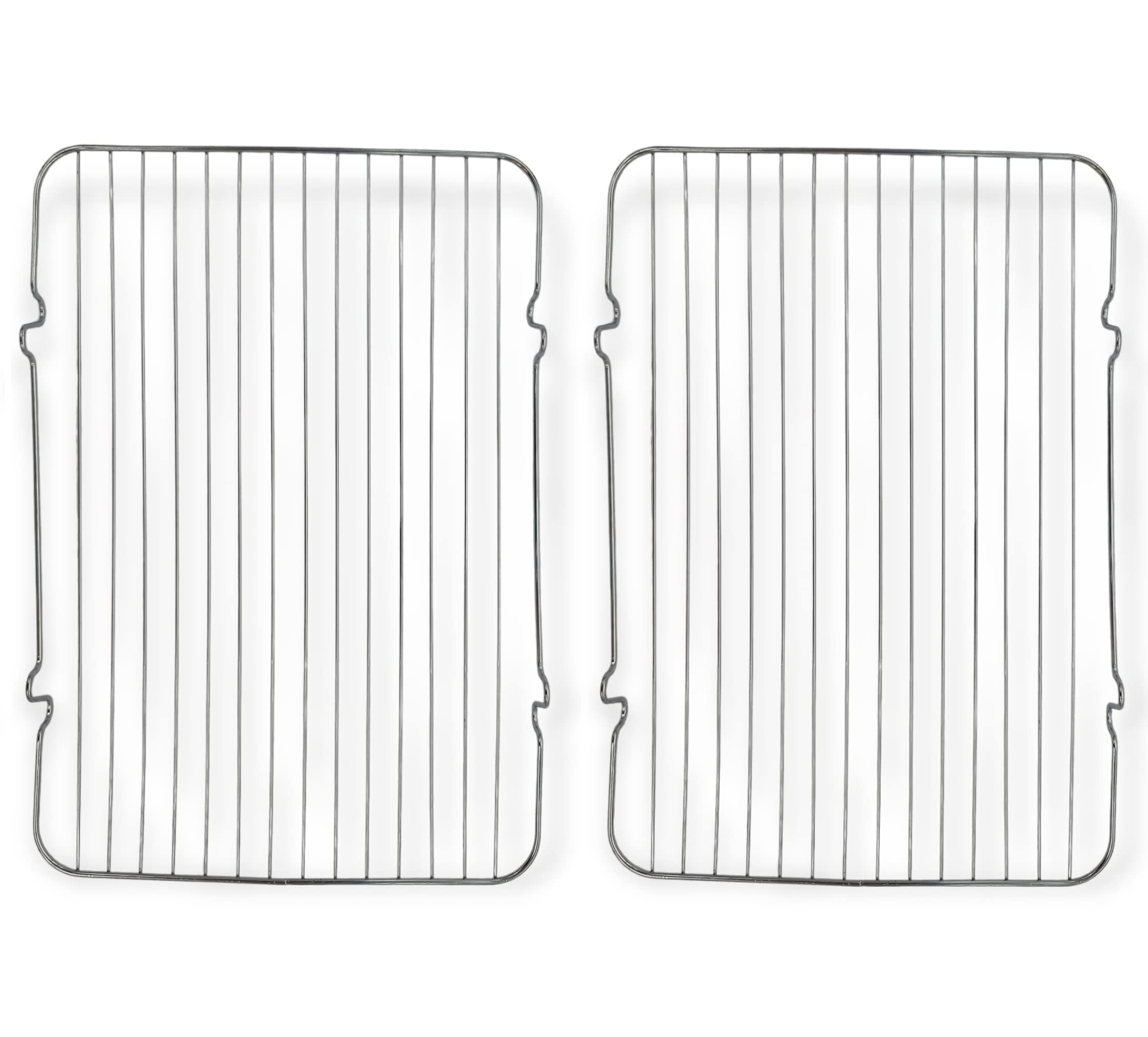 Handy Housewares 10" x 14" Rectangle Metal Wire Stackable Cake Cooling Rack - Cools Down Pastries or Breads (2-pack)