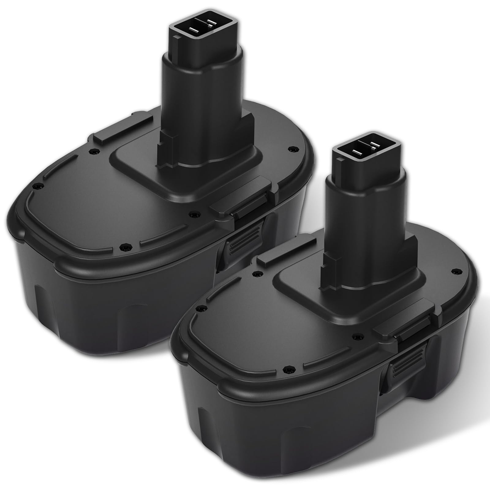 Forrat DC9098 DC9099 Upgraded 3.6Ah Replacement for Dewalt 18V Battery XRP DE9098 DE9503 DW9095 DW9096 DW9098 DW9099 18 Volt Cordless Power Tools 2 Packs (Black)