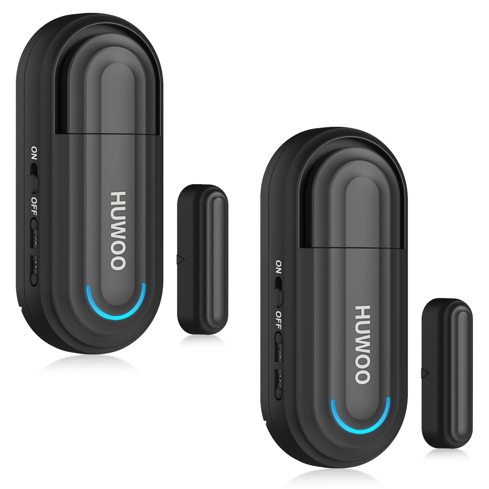 HUWOO Door Alarm for Home Security Kids Safety Dementia Patients, Volume Adjustable Alarm Sensor for Doors Windows When Opening with 0- 120 dB Loud 4 Working Modes