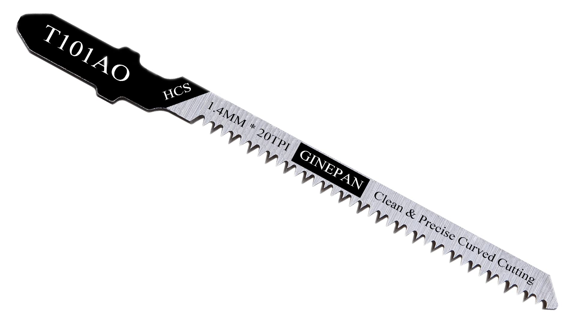 Jigsaw Blades T Shank 20PCS T101AO with Case, Compatible with Dewalt Bosch Black and Decker Jig Saw Blades Set for Wood, 3 in. 20 TPI Curved & Scrolling Fine Finish Cuts