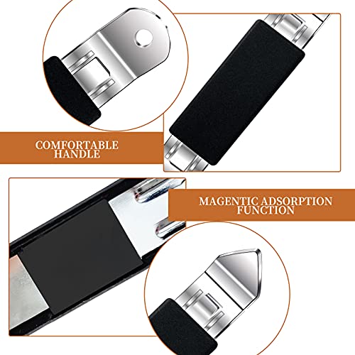 Hand Held Bottle Opener With Magnet,Magnetic Bottle Openers,Stainless Steel Flat Bottle Opener For Refrigerator,Portable Can Opener,Can Tapper,Unique Beer Bottle Opener for Kitchen,Home,Bar(2)