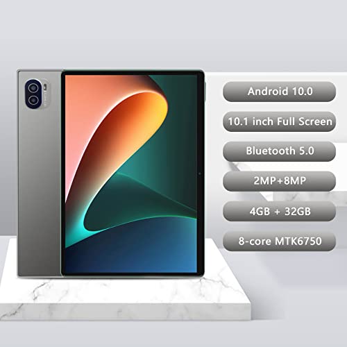 JMKQLZ 1pc Tablet Android 10.0 Operating System 10.1-inch HD Display Octa Core Processor 4GB RAM and 32GB ROM TF Expansion Support Built-in WiFi Bluetooth GPS Tablet
