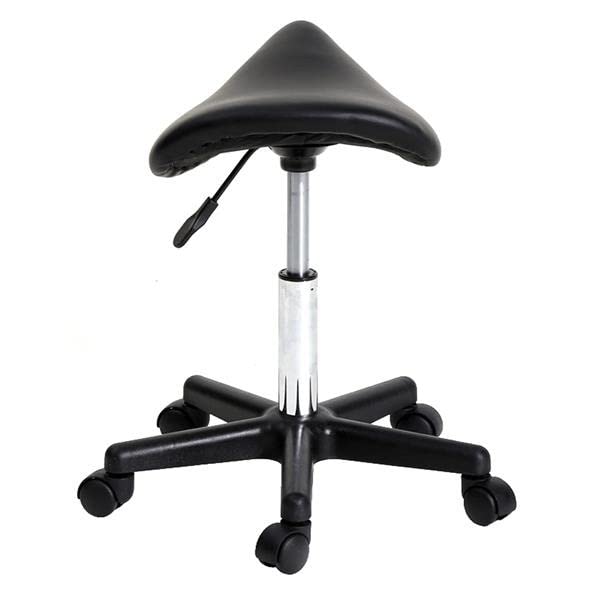 LLAMN Bar Stool Saddle Stool Plastic Flat Feet Rotation Bar Stool Black Spa Tattoo Massage Salon Furniture