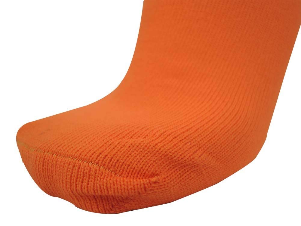 Fitliva Neon Orange Tube Socks Halloween Socks Softball Uniform (3Pack-Orange)