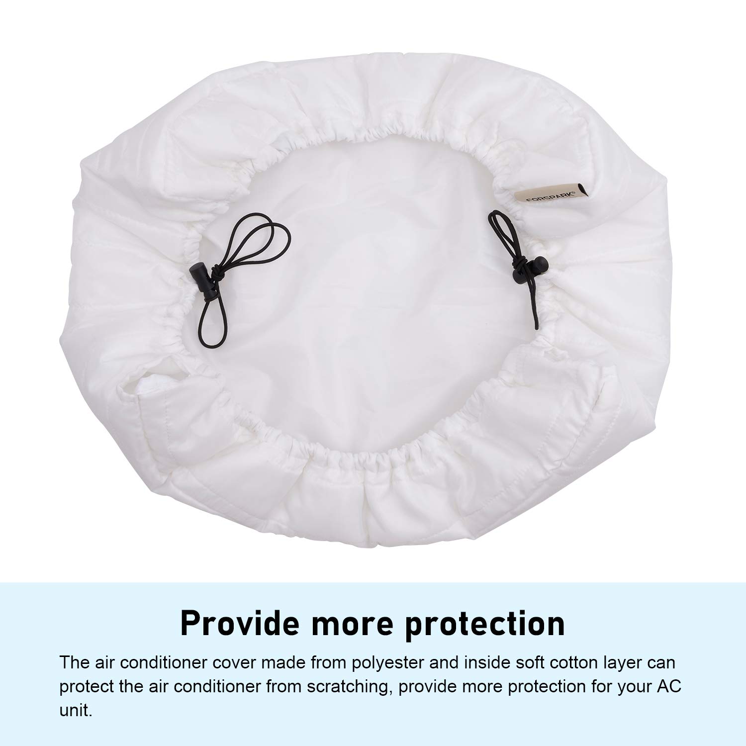 FORSPARK Indoor Air Conditioner Cover, AC Covers for Inside with Free Drawstring, 21 x 15 x 3.5 inches (L x H x D) - White