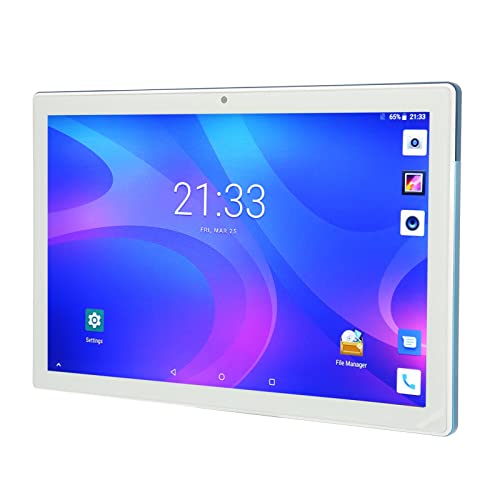 LBEC 10 Inch Tablet, 8MP 13MP Blue Tablet 1920x1200 2.4G 5G WiFi for Travel (US Plug)