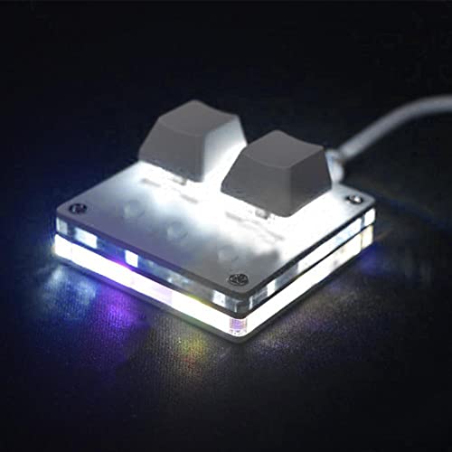 MAKIVI 2 Key OSU Mini Keyboard Gaming Keyboard Programming Macro Keypad Mechanical Keyboard with Blue Switch