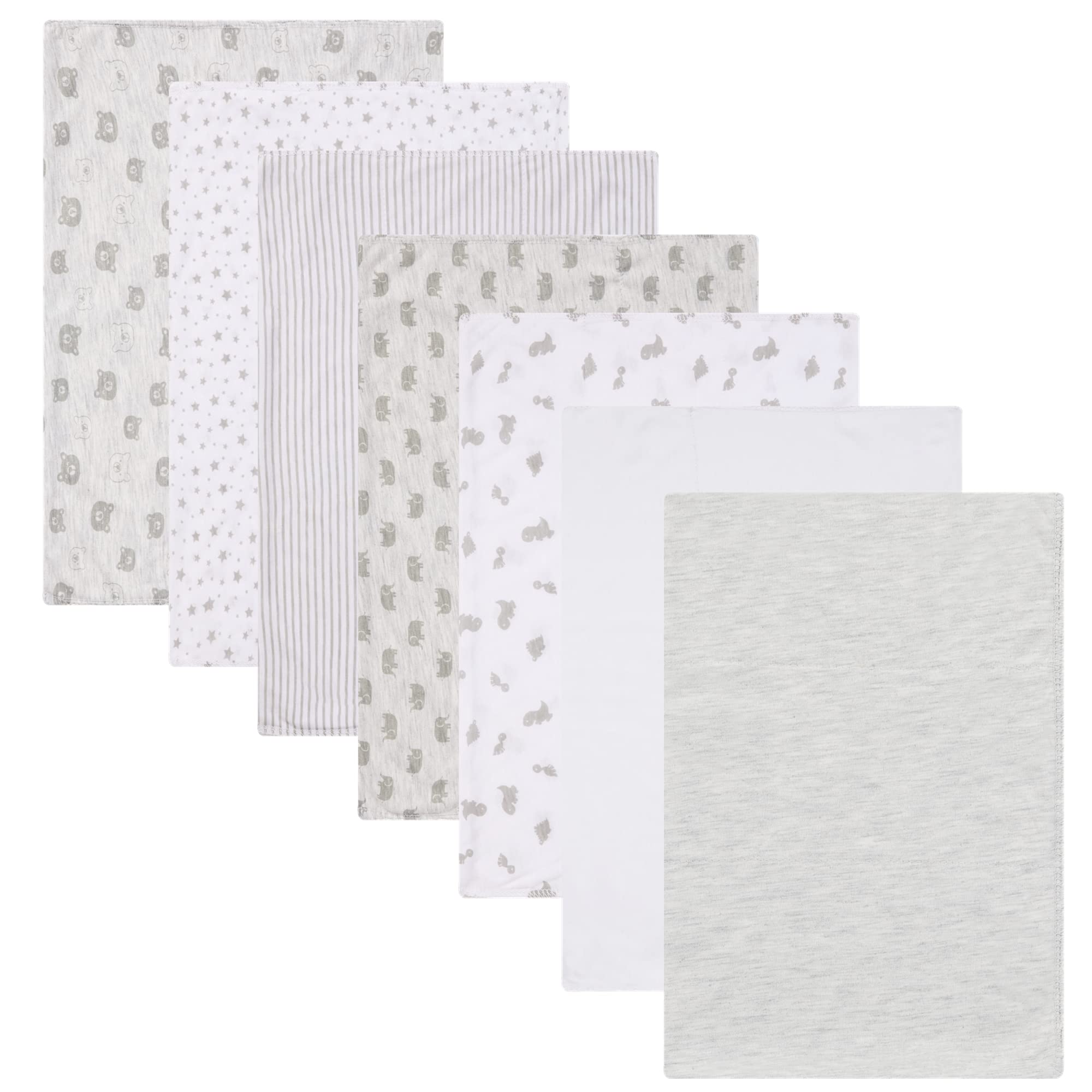 Gelisite 7 Pack Cotton Baby Burp Cloths Extra Absorbent Soft for Baby Boys and Girls