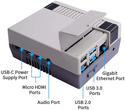 GeeekPi Raspberry Pi 4 4GB Kit with Retro Gaming Nes4Pi Case, 5V 3.6A Power Supply, 32GB Card, HDMI Cable and Card Reader (4GB RAM)