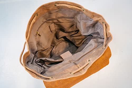 olpr. Canvas and leather backpack (Brown)