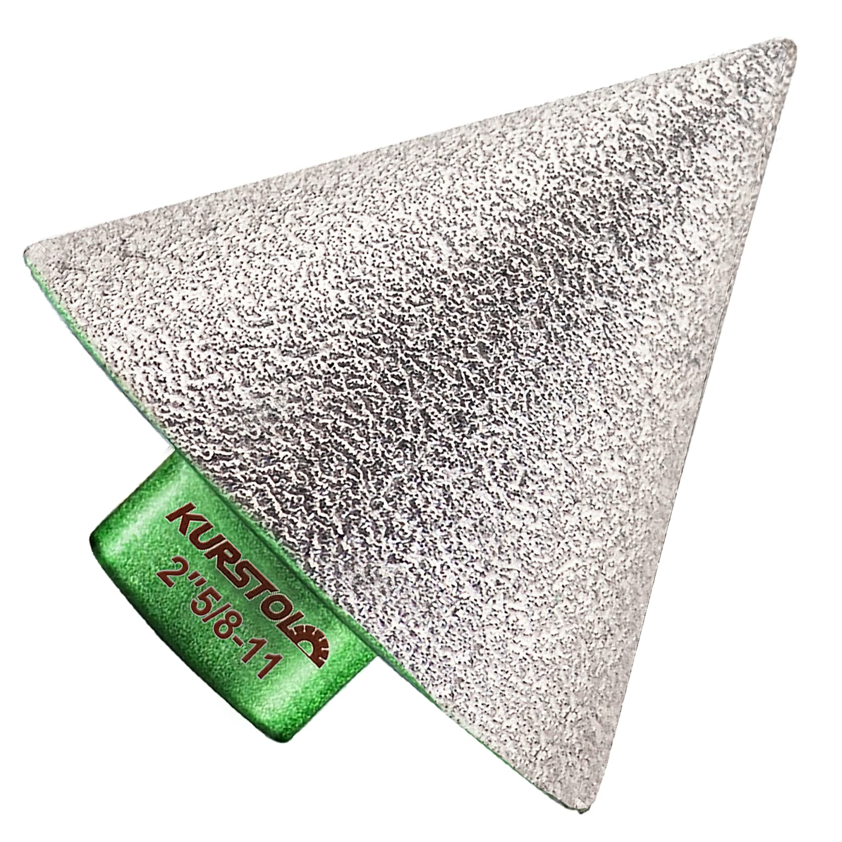 KURSTOL Diamond Cone Tile Bit - Diamond Countersink Drill Bit 2 in x 5/8"-11 Thread Angle Grinder, Beveling Chamfer Bit for Shaping Enlarging Cleaning Existing Holes of Granite Marble Porcelain Tiles